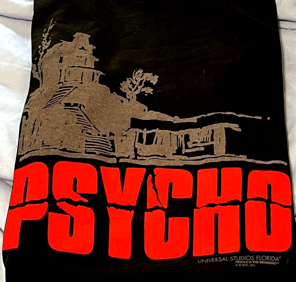 VTG 1990 PSYCHO Bates Motel HORROR GRAPHIC Universal … - Gem