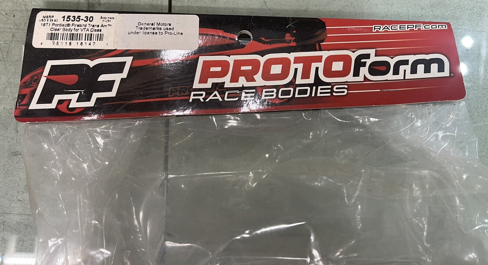 NIB PROTOform 1971 Pontiac Firebird Trans Am VTA RC Unpainted Body ...