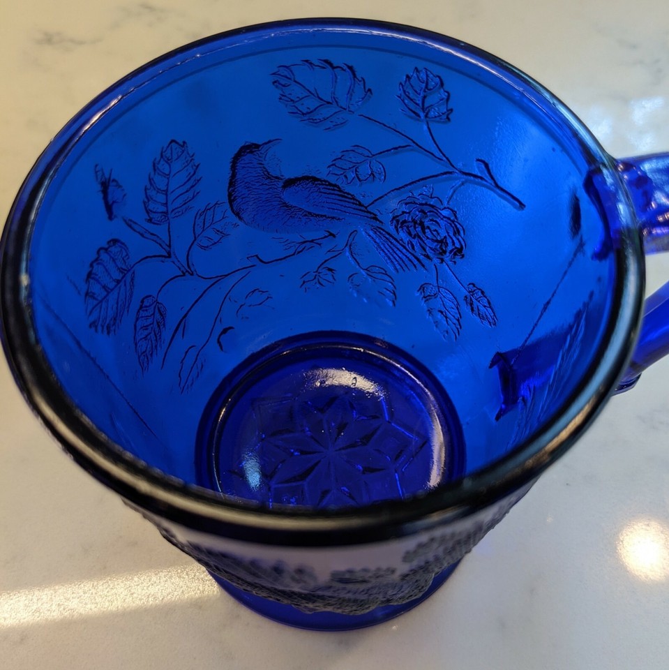 Mosser Glass Robin in Tree Cobalt Blue Child's Mug Cup After Bryce ...