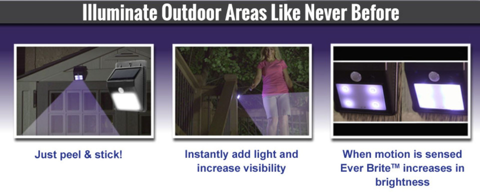 New Everbrite Solar Porch Lights Outdoor Motion Activated LED As seen ...