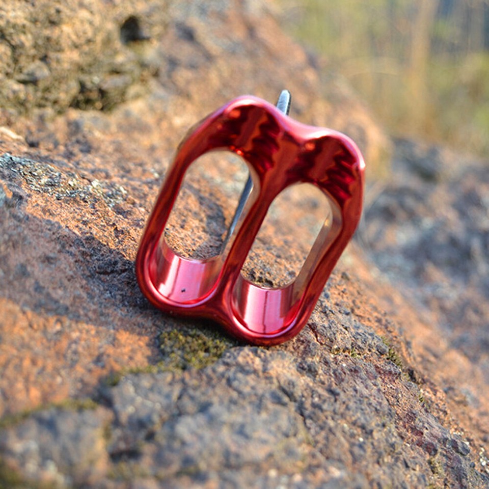 Rappel ATC Belay Device Descender Camping Climbing Equipment (Red ...