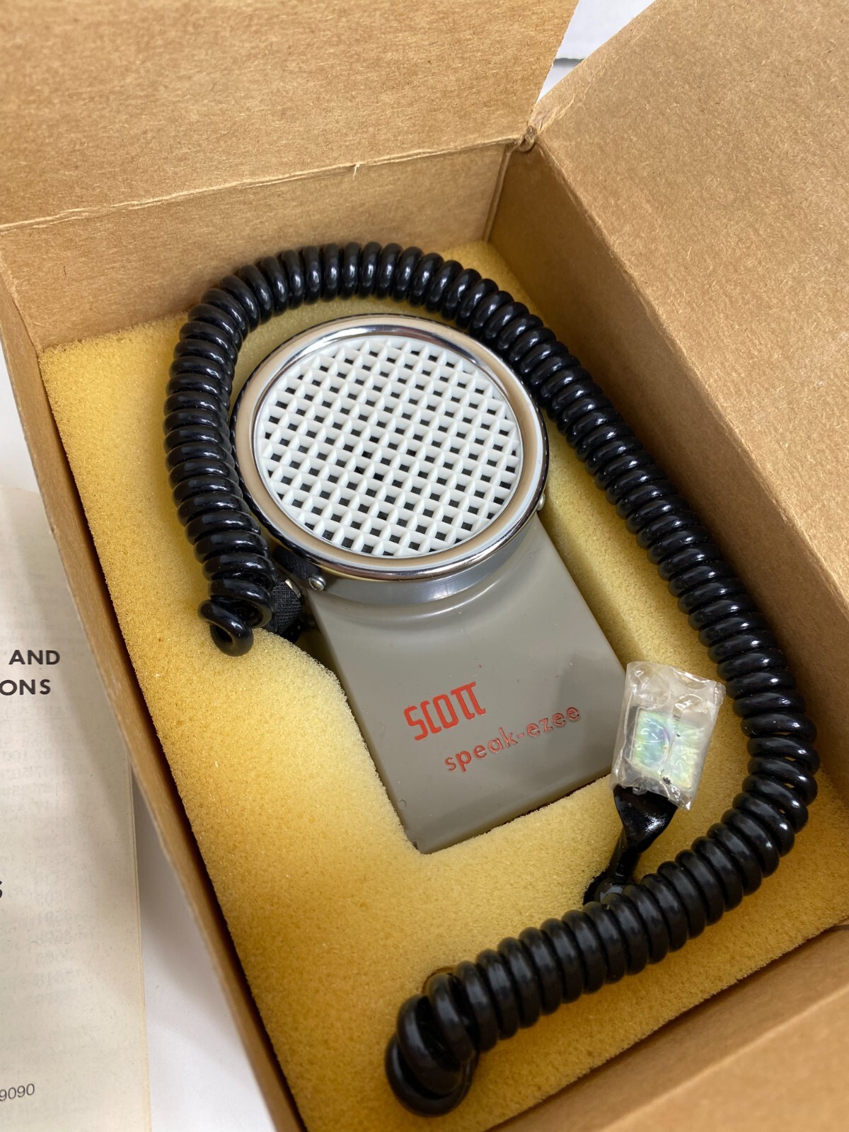 Scott ACME Speak-Ezee 63630 Clip-On Corded Respirator Accessory - 1970's VTG NOS | eBay