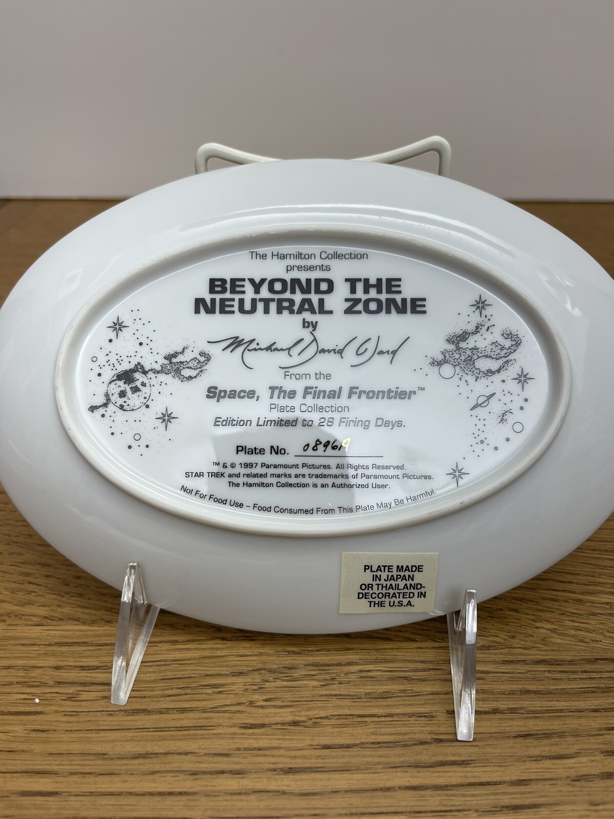 STAR TREK HAMILTON PLATE COLLECTION Beyond The Neutral Zone Limited ...