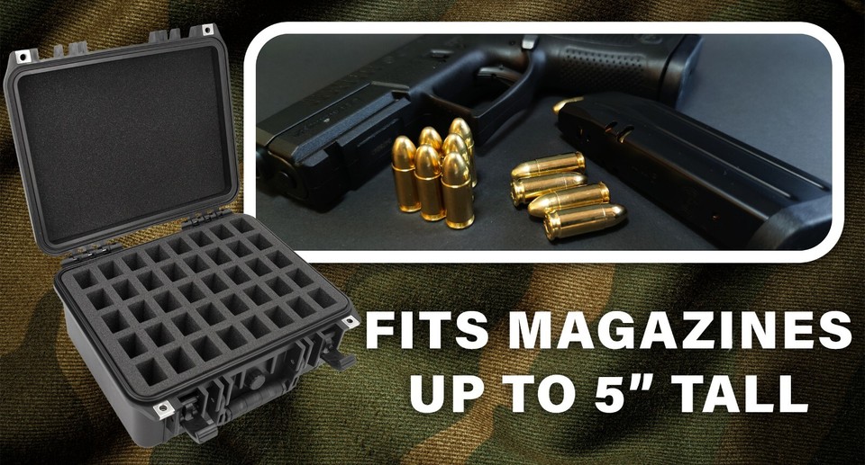 CASEMATIX Pistol Magazine Storage Case For TSA Waterproof 9mm Pistol ...