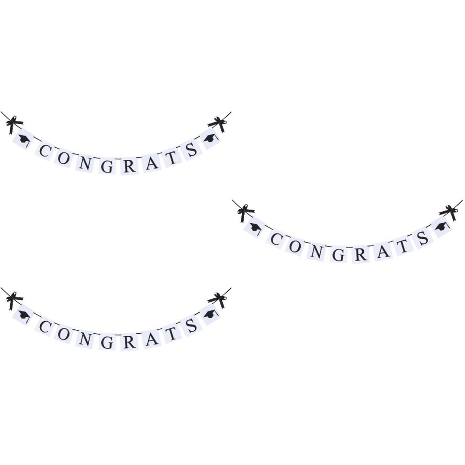 Graduation Decorative Bunting Banner Congratulations Sign for ...