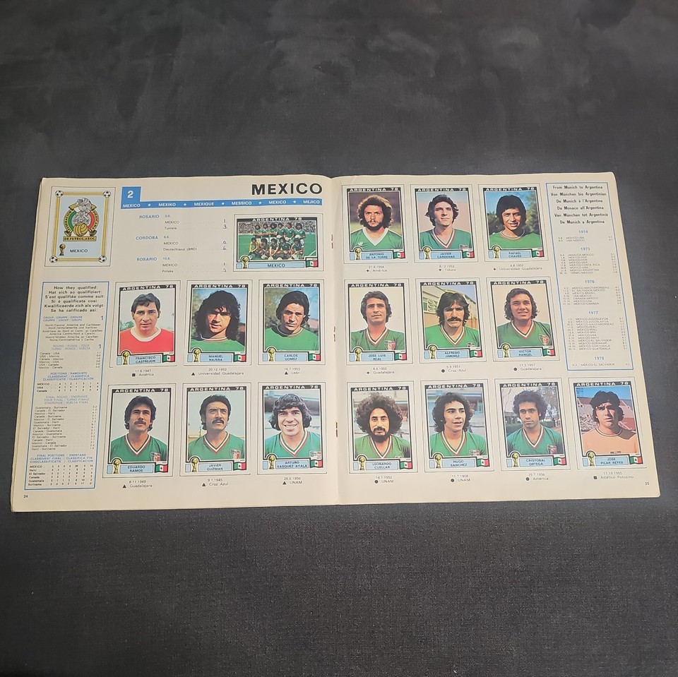 100% Complete Official Panini 1978 Argentina 78 World Cup Sticker Album ...
