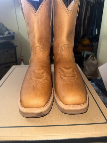 TECOVAS The Rugged Square Toe Size 10.5Men's tan Cowboy Western Worn ...