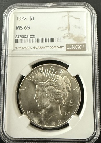 1922 NGC MS65 💥💥HIGH LUSTER SILVER PEACE DOLLAR | eBay