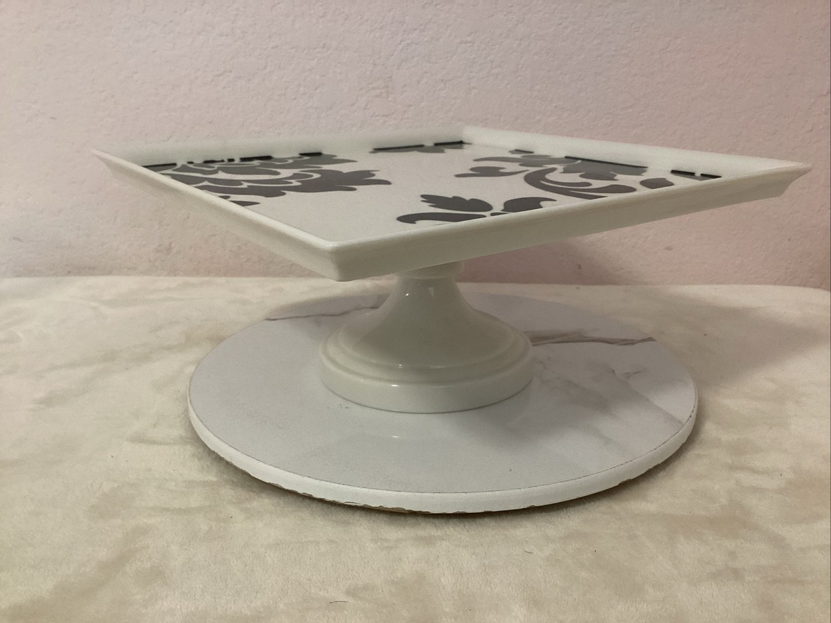 Macys Martha Stewart Cake Stand Vintage NEW Martha Stewart Scalloped