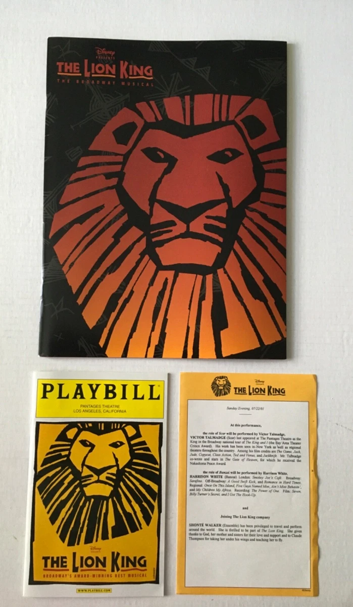Lion King Playbill