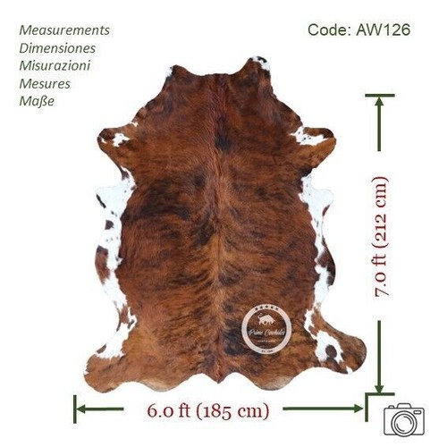Alfombra de cuero de vaca atigrado claro tricolor pelo de alta calidad ...