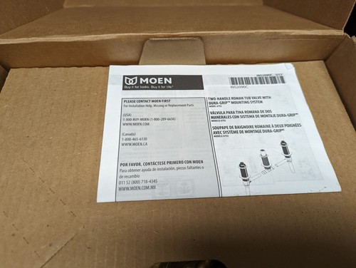 MOEN 4792 M-PACT VALVE 2 Handle Roman Tub Faucet (3 Hole - Adjustable ...