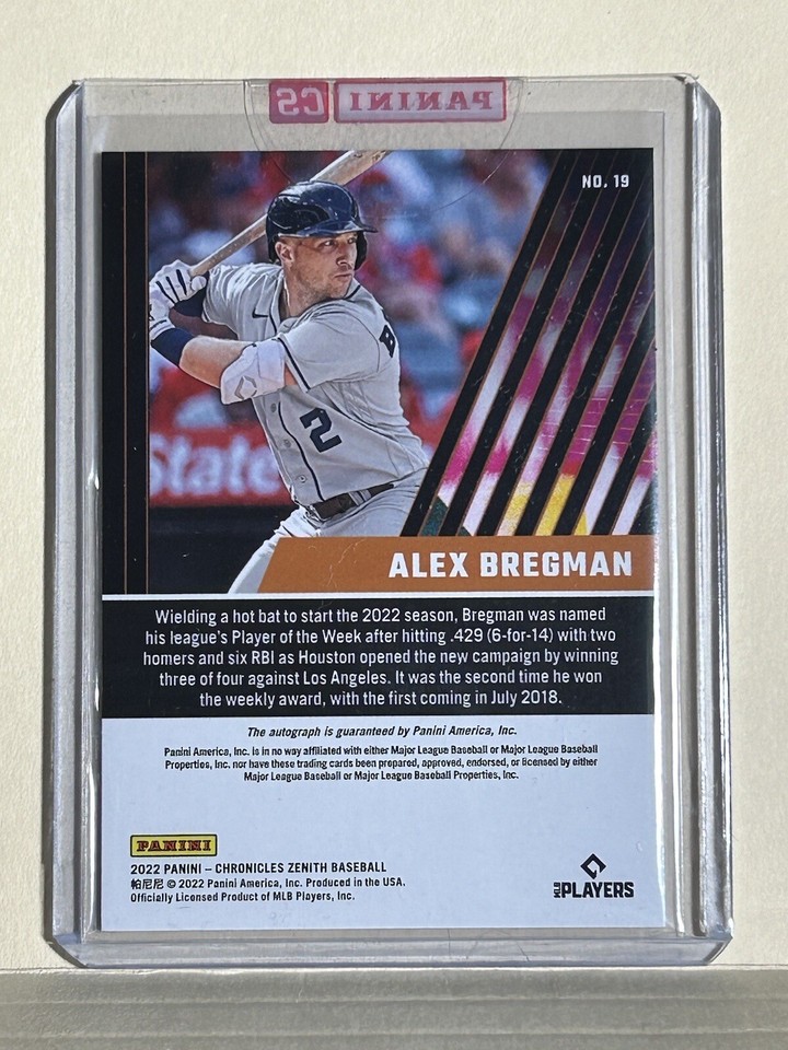 ALEX BREGMAN 2022 Panini Zenith RARE “Panini Sealed” Redemption AUTO🔥 ...