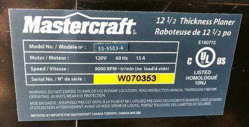 Replacement Drive Belt For 55-5503-4 Mastercraft Bench Planer ...