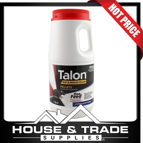 Talon Rat And Mouse Killer Pellets 1kg One Feed 56094 9322642001643 ...