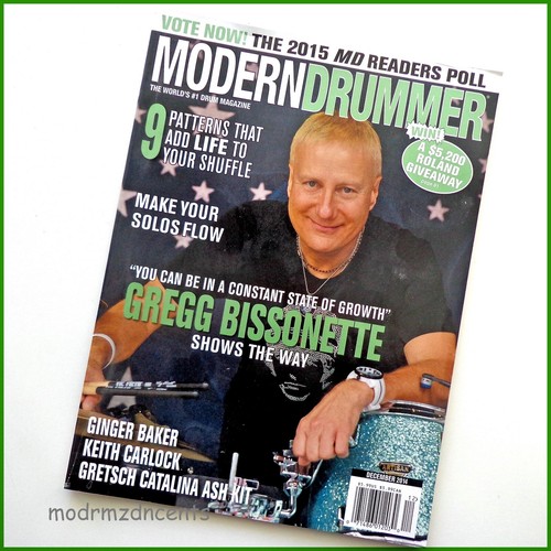 MODERN DRUMMER - Dec 2014 - GREGG BISSONETTE + Ginger Baker & Keith ...
