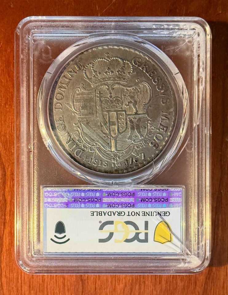 ITALIAN STATES TUSCANY PISA 1767 FRANCESCONE SILVER COIN PCGS CERTIFIED ...
