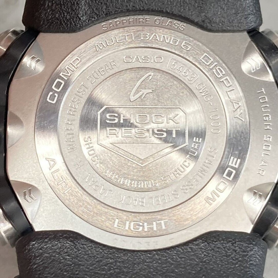 Casio G-Shock GWG-1000-1A3JF MUDMASTER Mad Master Solar Radio Men ...