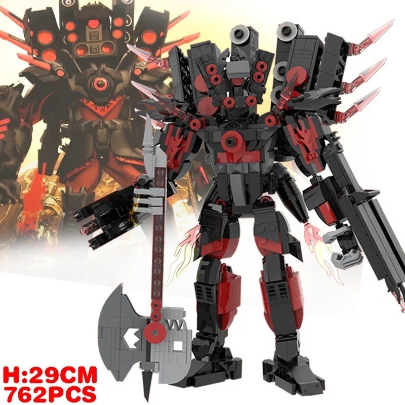 Skibidi Toilet Building Blocks Set Titan Cameraman TV Man DIY Bricks ...