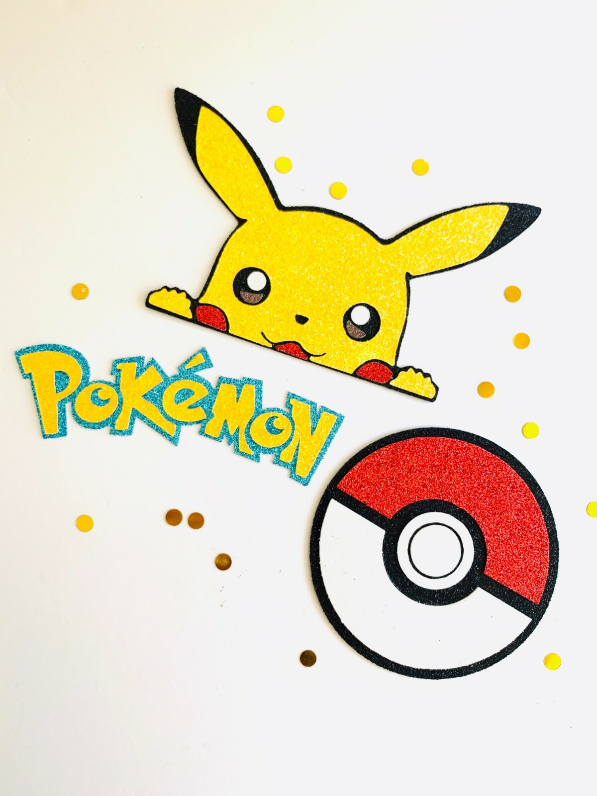 Pokémon Pikachu Poke Ball Themed Cake Topper Birthday Party Cake ...