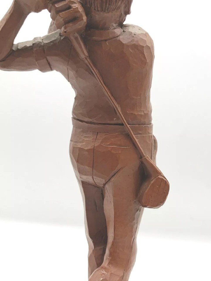 1993 Wetherbee Red Mill Mfg. Hand Carved 11” Golf Figure - Ping | eBay