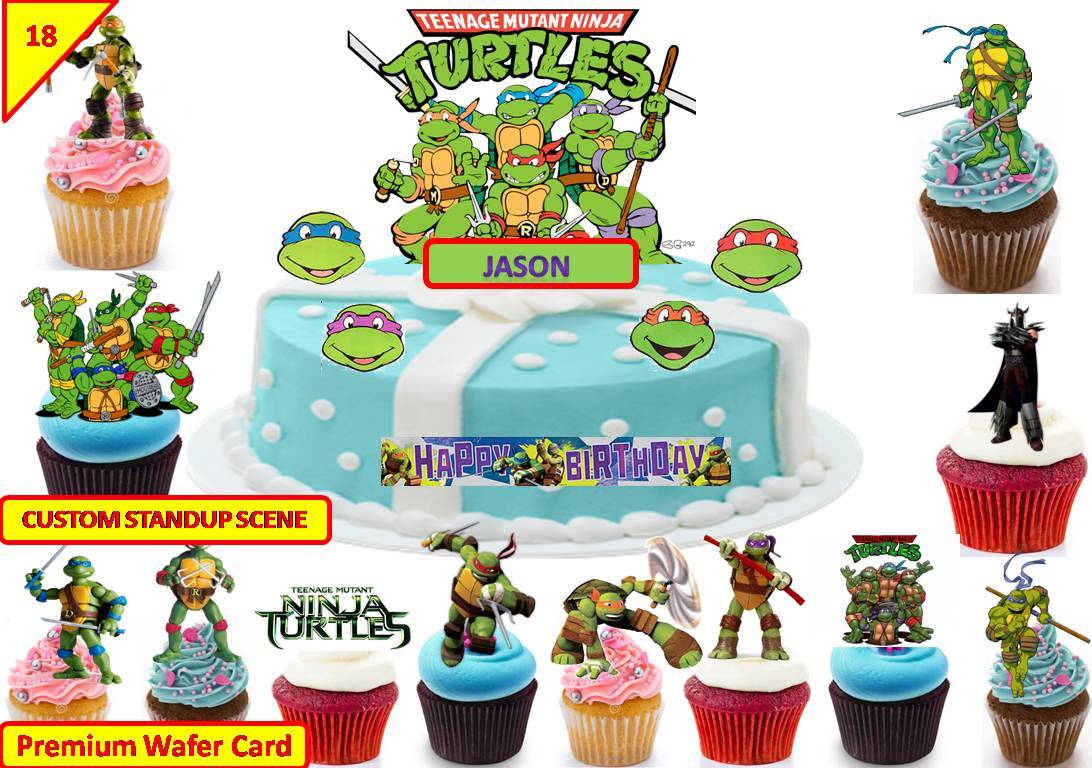Ninja Turtle Cupcake Cake Ideas