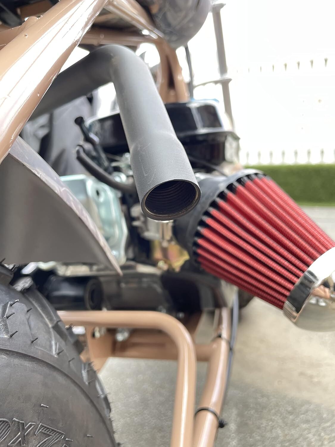 Upgrade Exhaust Pipe Female Threaded For Predator 212cc 196cc Go Kart ...