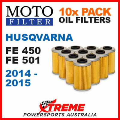 10 PACK MOTO MX OIL FILTERS HUSQVARNA FE450 FE501 FE 450 501 2014-2015 ...