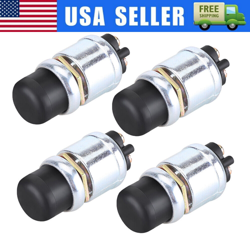 4 PCS 12 Volt DC Heavy-Duty Start Momentary Push-Button Starter Switch ...