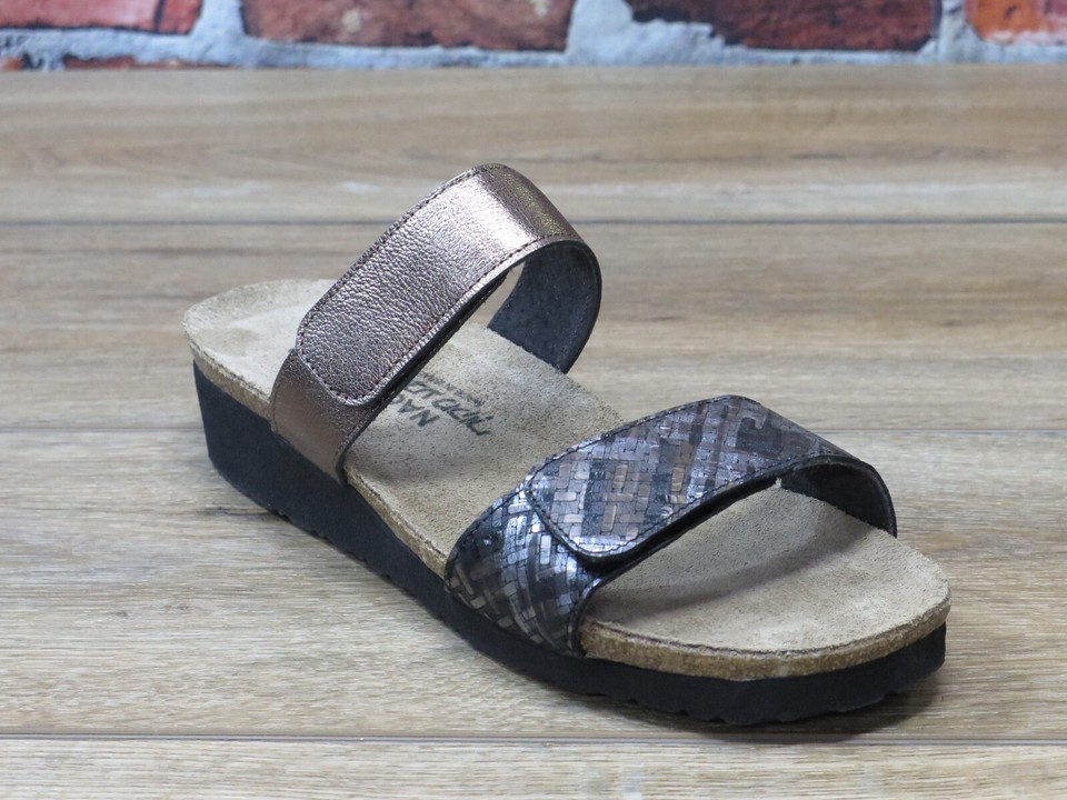 Women's NAOT Althea Hook & Loop Sandal Metal/Radiant Copper Leather ...