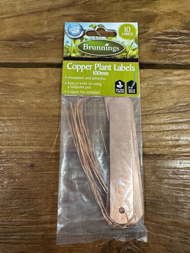 Brunnings Copper Plant Labels 100mm, 10 Pack, Copper Wire, BNIB | eBay ...