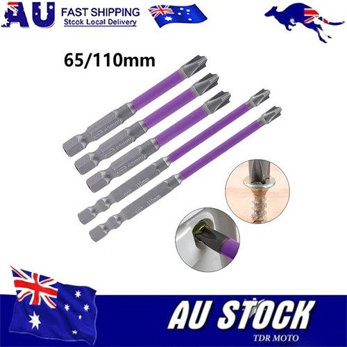 5PC 65/110mm Magnetic Special Slotted Cross Screwdriver Bit for ...