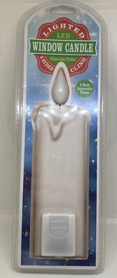 LED WHITE CANDLE WINDOW CLING WHITE LED LIGHT REFRIGERATOR DOOR WALL ...