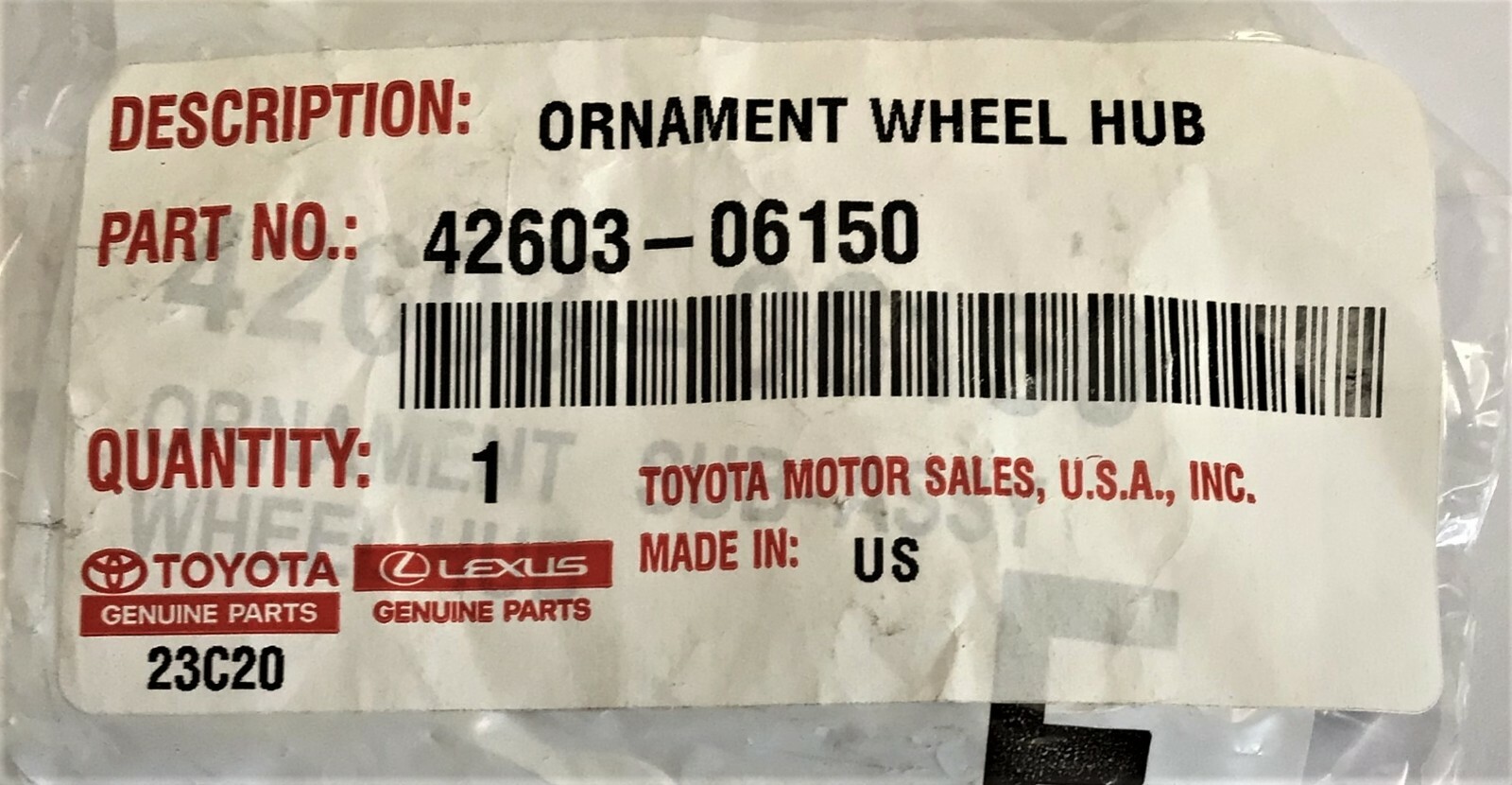18-20 Toyota RAV4 18-20 Sienna Black Chrome Wheel Center Cap new OEM ...