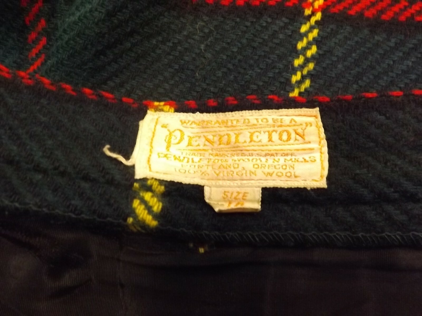 Pendleton Vtg 1950s Christmas Tartan Plaid 100% Virgi… - Gem