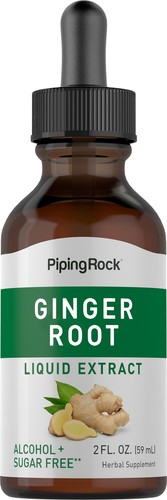Ginger Root Extract Liquid 2 fl oz | Alcohol Free | Non-GMO | by Piping ...