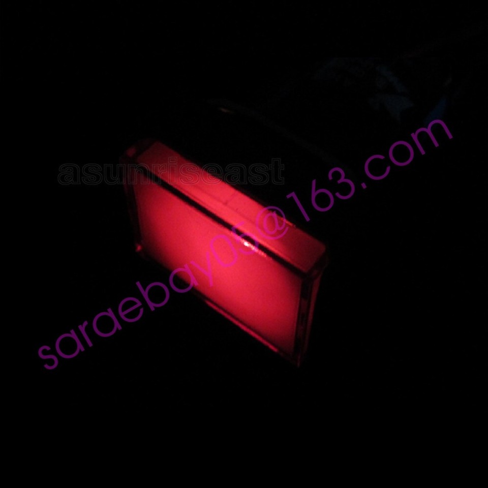 5 × Red 16mm Push Button Switch Momentary Rectangle With DC12V LED ...