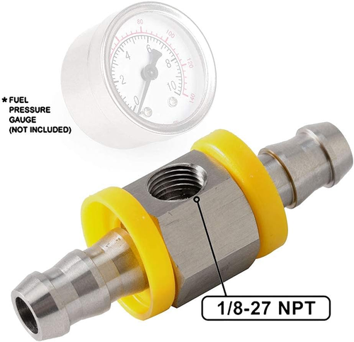 1/2" Barbed Push Lock T-Fitting Adapter with 1/8-27 | eBay