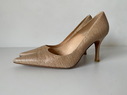 £269 LK Bennett in Cream/Brown Pointed Toe Courts EU38 US8 UK5 | eBay ...