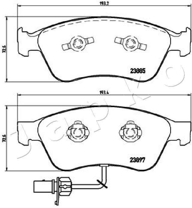 BRAKE PADS SET BRAKING PAD FRONT 500923 JAPKO NEW OE REPLACEMENT | eBay