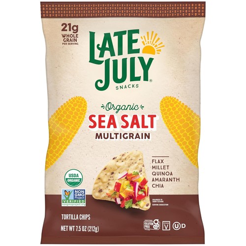 Late July Snacks Organic Multigrain Tortilla Chips, Sea Salt, 7.5 oz | eBay