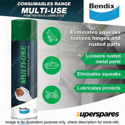 1x Bendix Multi-Use Penetrates Lubricates 400g Spray Can HD Water ...