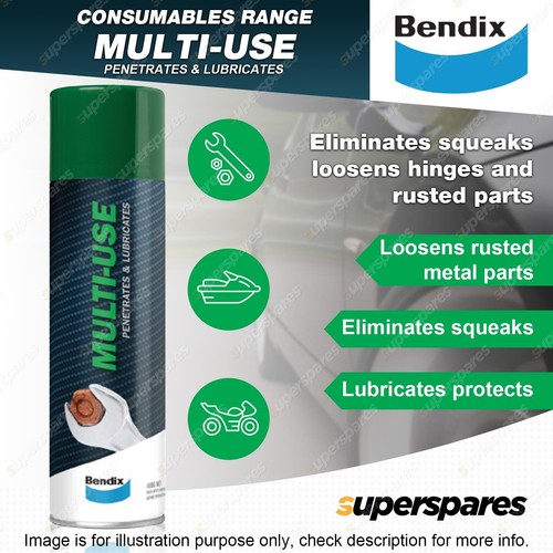 1x Bendix Multi-Use Penetrates Lubricates 400g Spray Can HD Water ...