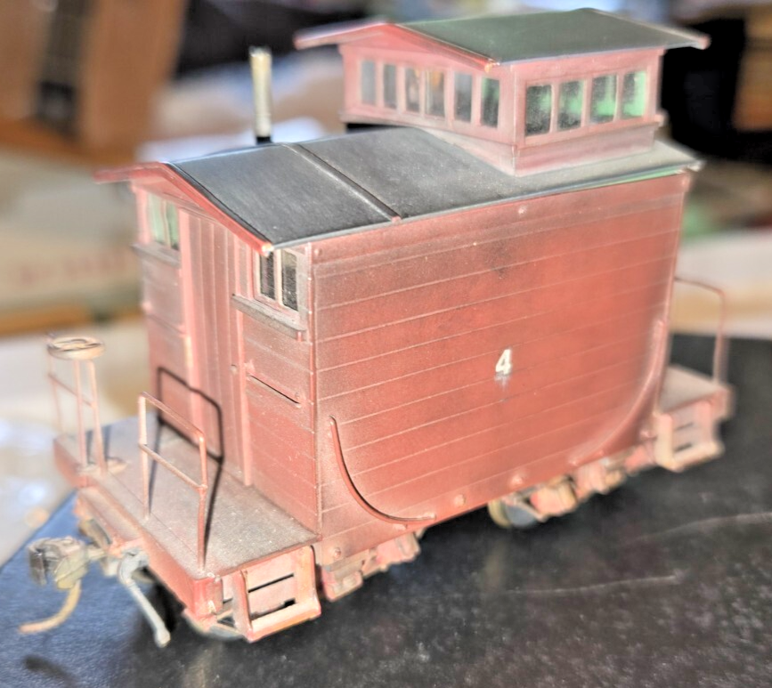 S/Sn3 BRASS PBL WSLCo #3 CABOOSE MODIFIED TO #4, PAINTED, WEATHERED VP ...