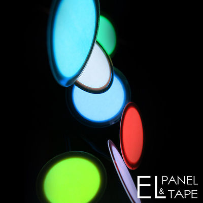 3cm EL Panel Circle - Electroluminescent Glow Paper Foil Disc Sheet- 8 ...