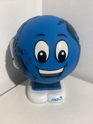 Happy World Money Box Globe Shaped Promotional ANZ Bank Free Shipping ...
