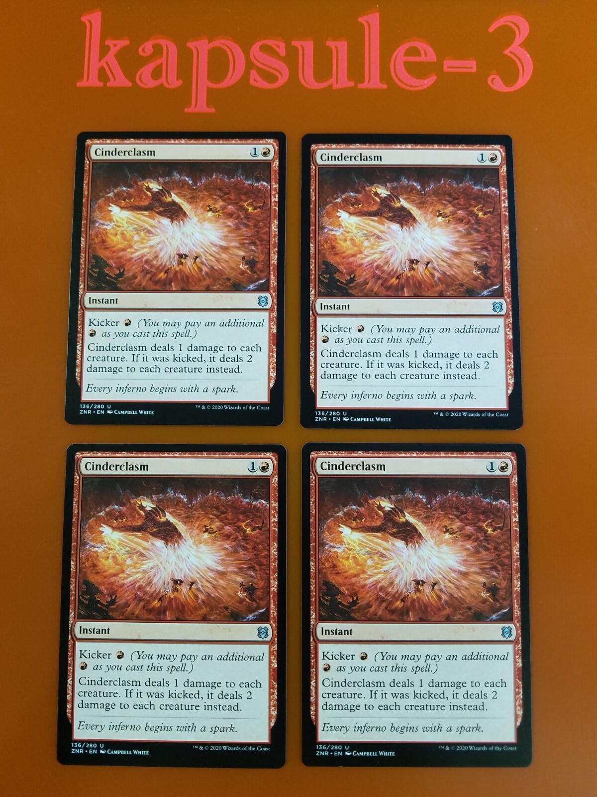 4x Cinderclasm | Zendikar Rising | MTG Magic Cards | eBay
