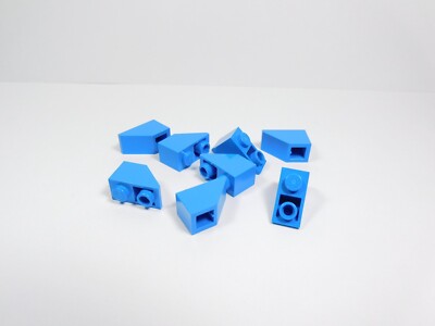 LEGO Lot of 8 Dark Azure Blue 2x1 Inverted Slopes I5 | eBay