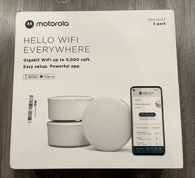 Motorola MH7603 | WiFi 6 Router + Intelligent Mesh System | 3-Pack ...