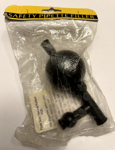 Pipette Safety Filler , Pipet Bulb, Natural Rubber 5030 , Black - New ...